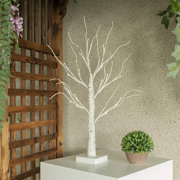 Holiday | New 28 Illuminated Glitter Twig Tree With Timer | Poshmark